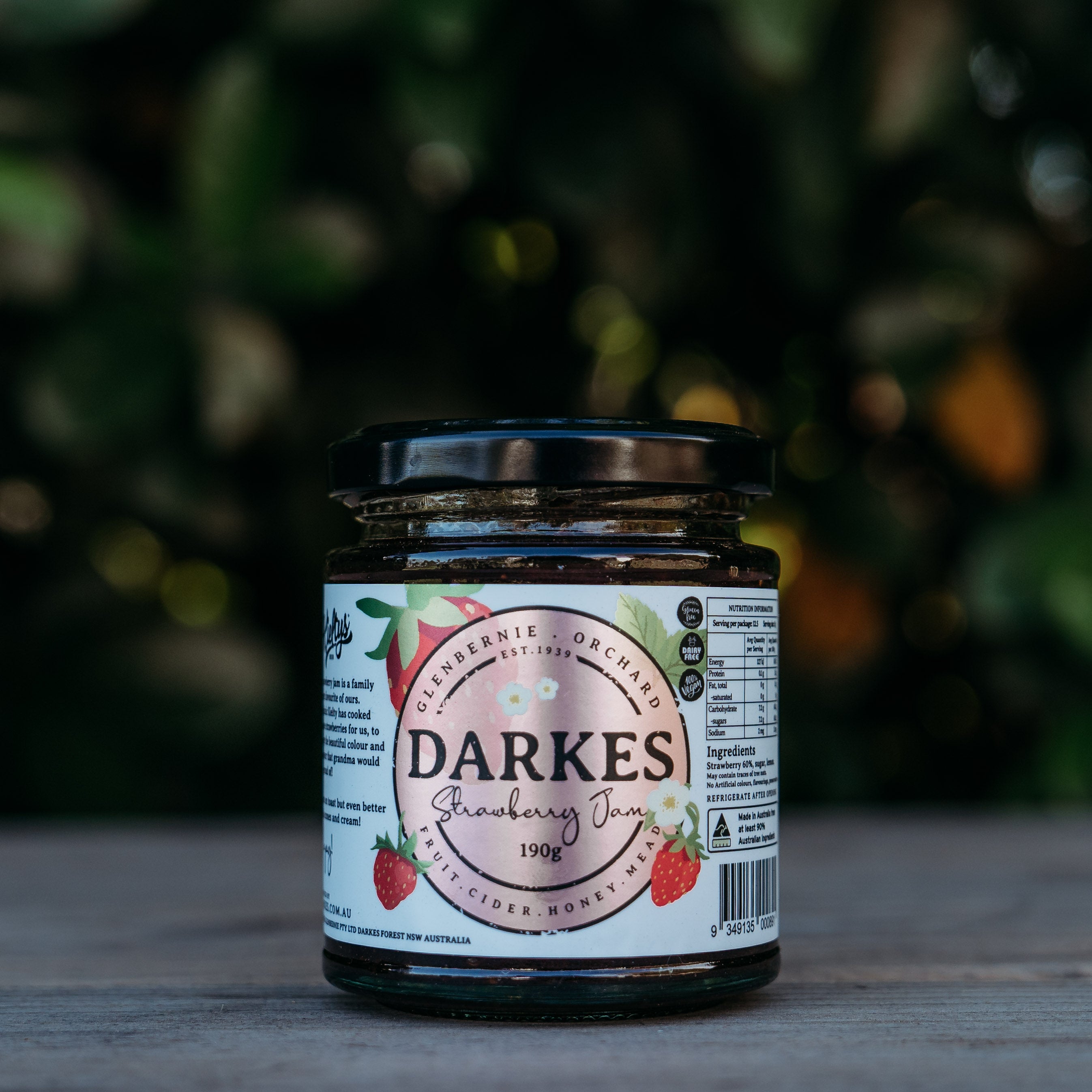 Darkes Strawberry Jam 190g | Glenbernie Orchard - Home of Darkes Cider