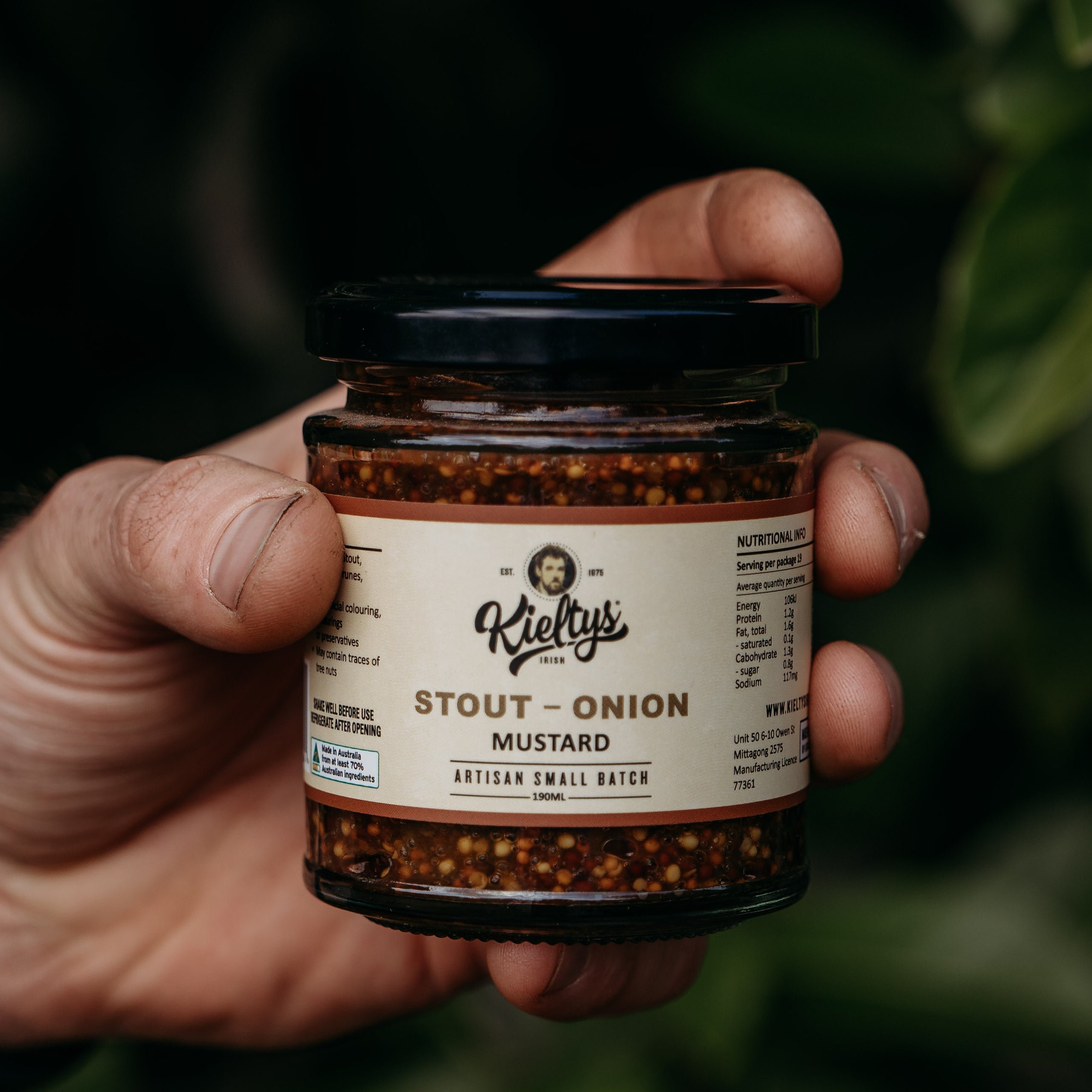Kielty's - Stout & Onion Mustard 190ml | Glenbernie Orchard - Home of ...